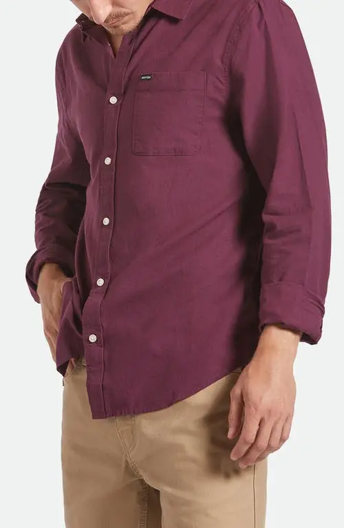 Brixton Charter Cotton Button-up Shirt - Port