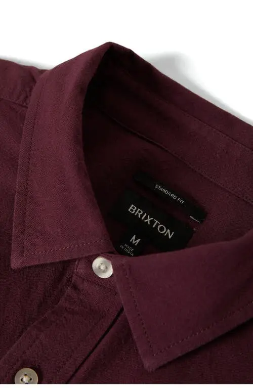 Brixton Charter Cotton Button-up Shirt - Port