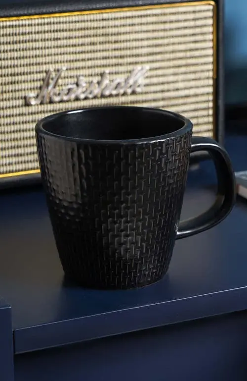 STONE + LAIN Olivia Stoneware 4-piece Mug Set - Black