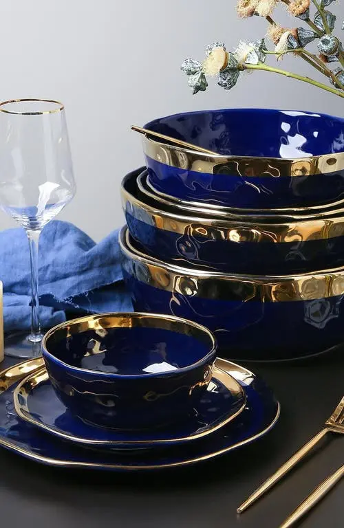 STONE + LAIN Florian Porcelain 16-piece Dinnerware Set
