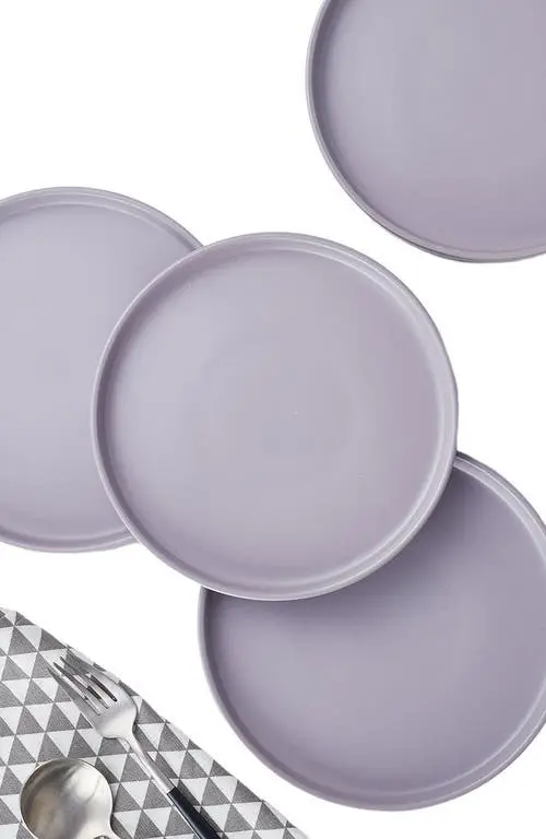 STONE + LAIN Cleo Stoneware 16-piece Dinnerware Set - Light Gray