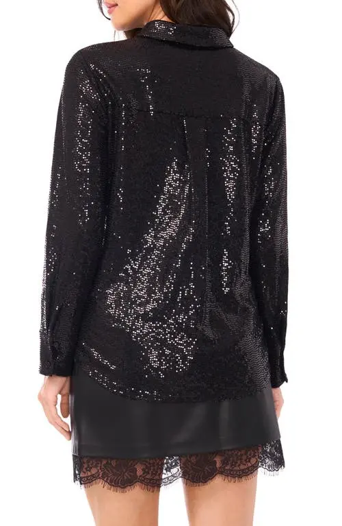 Vince Camuto Sequin Button-up Shirt