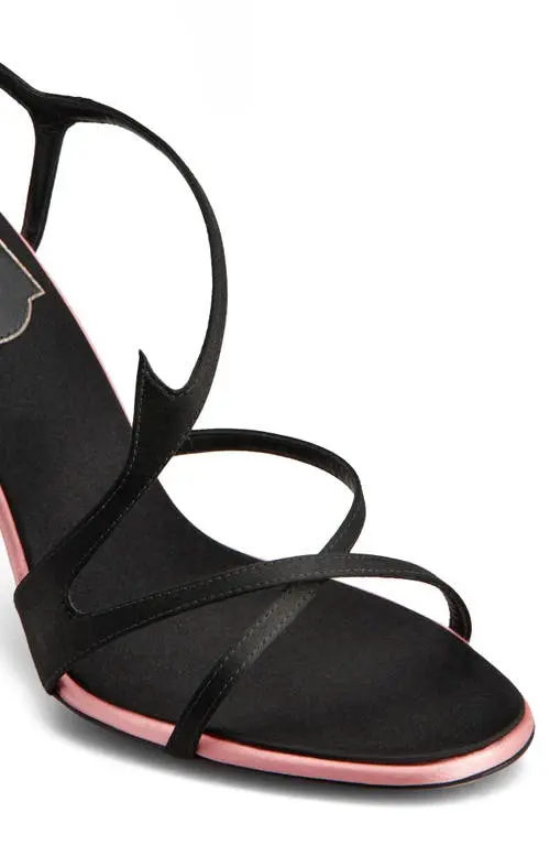 ROGER VIVIER Rose Vivier Slingback Sandal - Nero