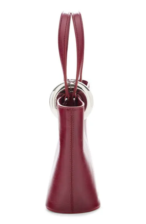 Jacquemus Le Bambola Moyen Leather Bucket Bag - Burgundy 490