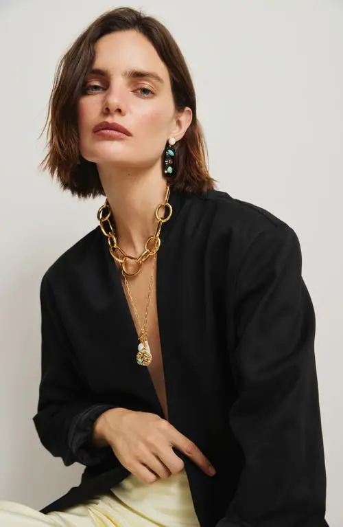 LIZZIE FORTUNATO Tessera Drop Earrings