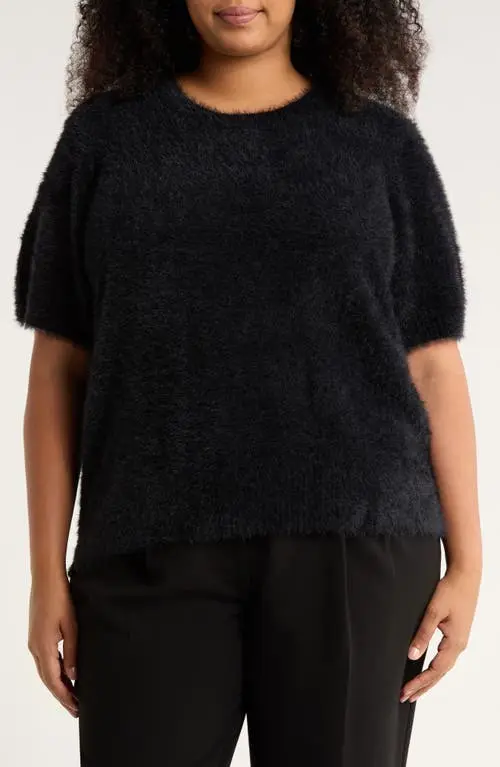 Vince Camuto Textured Short Sleeve Sweater