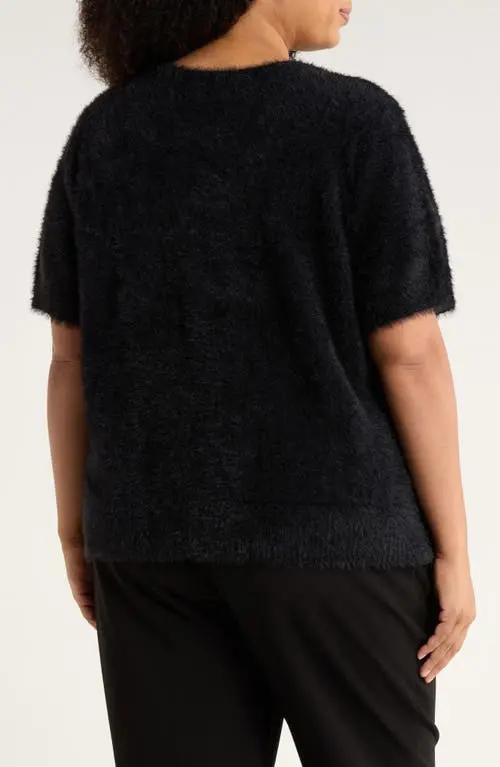 Vince Camuto Textured Short Sleeve Sweater