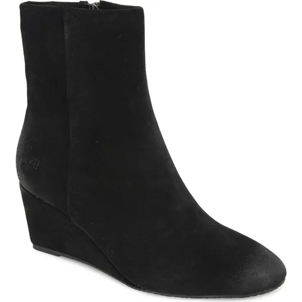 Gentle Souls Nash Wedge Bootie - Black Suede