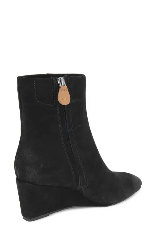 Gentle Souls Nash Wedge Bootie - Black Suede