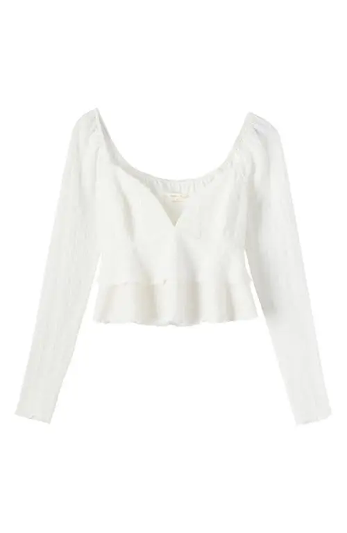 O'Neill Chloe Ruffle Jacquard Peplum Top