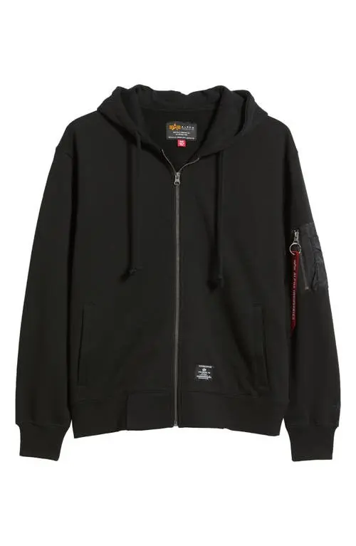 Alpha Industries Utility Pocket Cotton Fleece Zip Hoodie