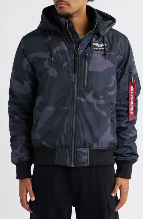 Alpha Industries Hooded Rib Flight Jacket