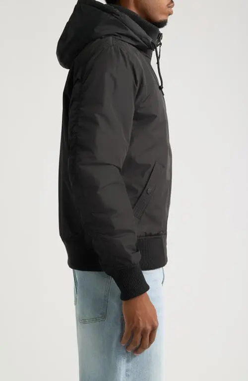 Alpha Industries Hooded Rib Flight Jacket - Black