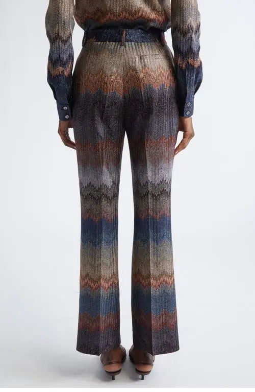 Missoni Stripe Metallic Pleated Trousers