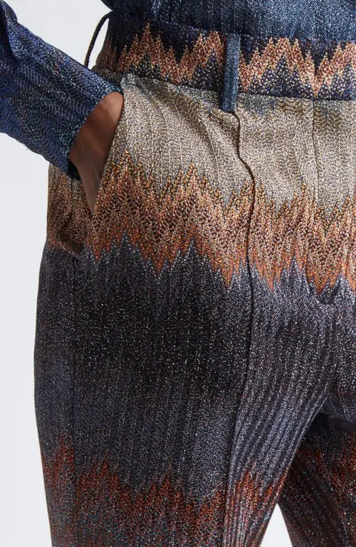 Missoni Stripe Metallic Pleated Trousers