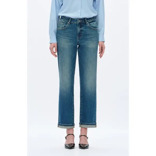 BAYEAS Mid-rise Straight Leg Jeans