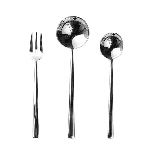 MEPRA Movida Serving Set3 Pieces - Silver