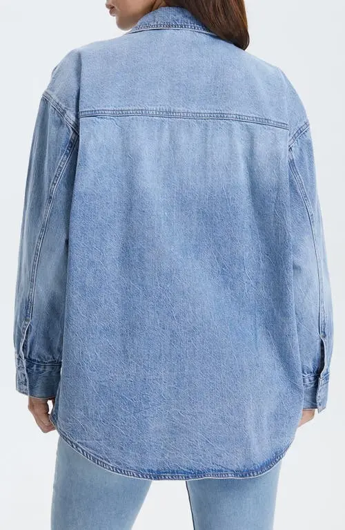 BAYEAS Oversized Denim Shirt Jacket - Lofty
