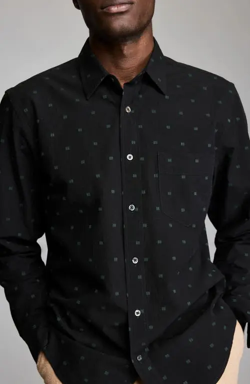 Billy Reid Standard Fit Geometric Dobby Button-up Shirt