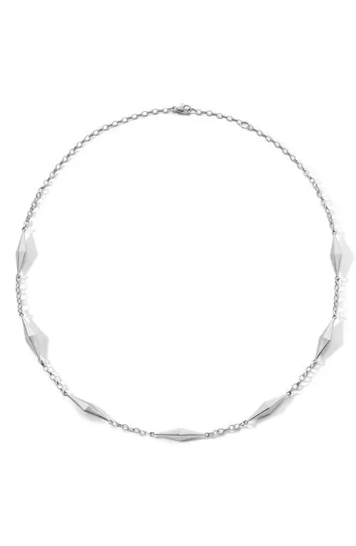 Monica Rich Kosann Points North Geometric Station Necklace - Silver