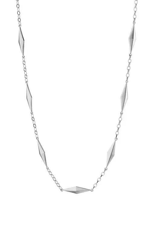 Monica Rich Kosann Points North Geometric Station Necklace - Silver
