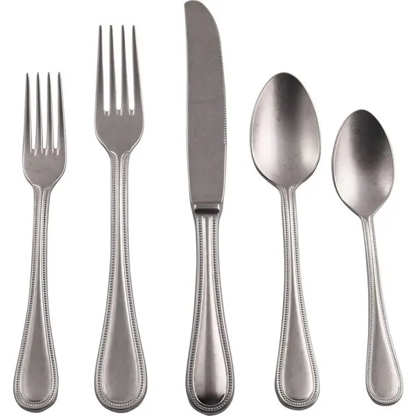 MEPRA Perla Flatware Set20 Pieces - Pewter Silver