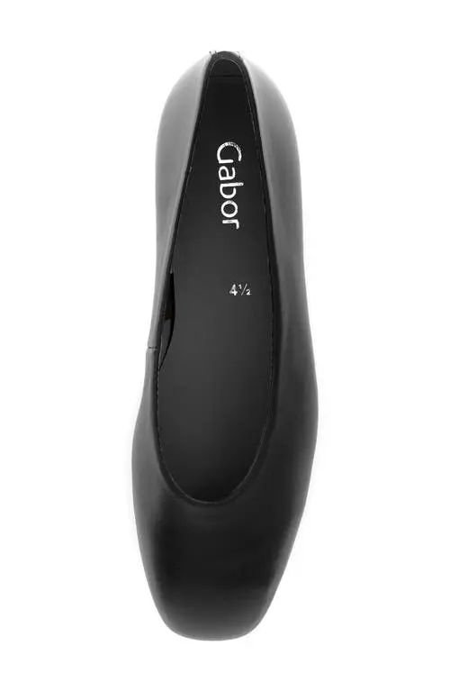 Gabor Square Toe Ballet Flat - Black