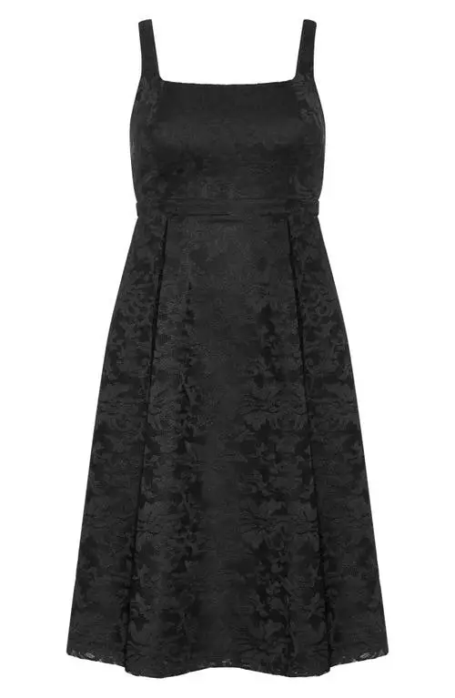City Chic Jacklynn Floral Jacquard Dress