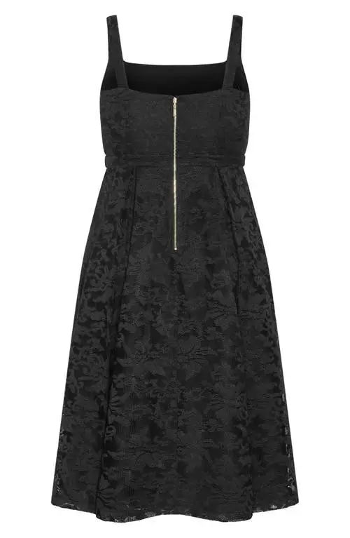 City Chic Jacklynn Floral Jacquard Dress