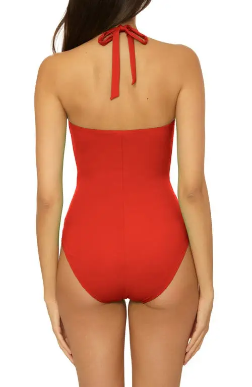 SOLUNA Sun Goddess Convertible One-piece Swimsuit - Red
