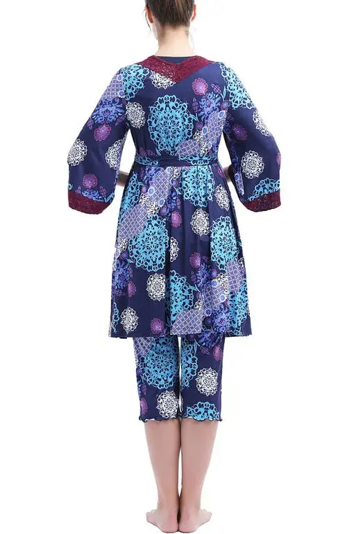 KIMI + KAI Natalie Maternity Nursing 3-piece Pajama Set