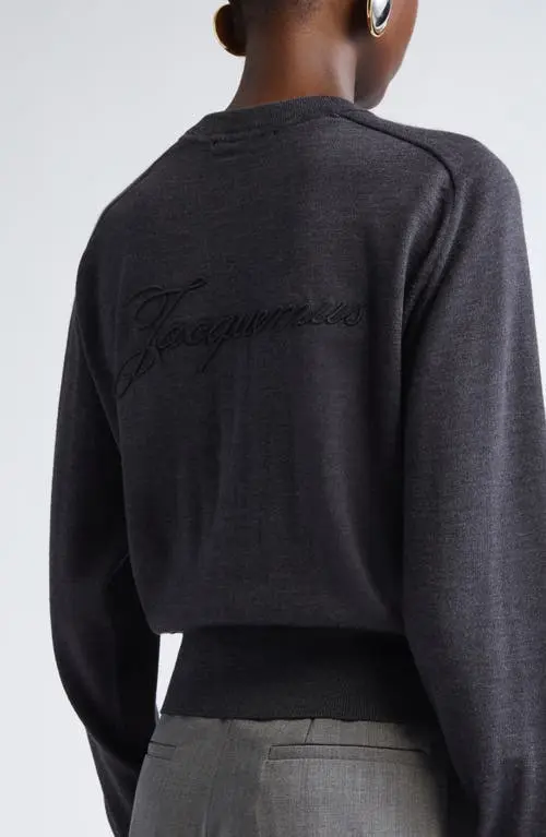 Jacquemus Le Sweater Brode Merino Wool-blend Sweater