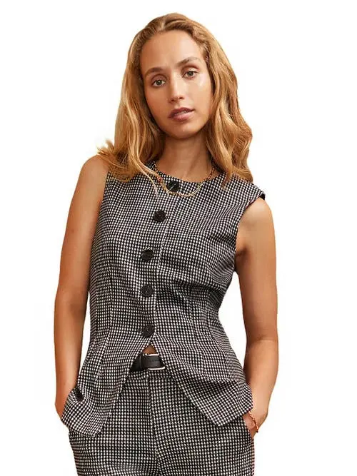 RO&ZO Houndstooth Waistcoat