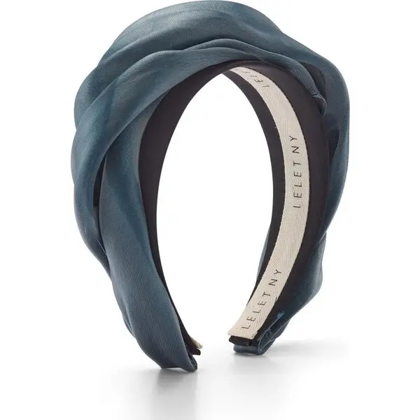LELET NY Liquid Drape Silk Headband - Steel