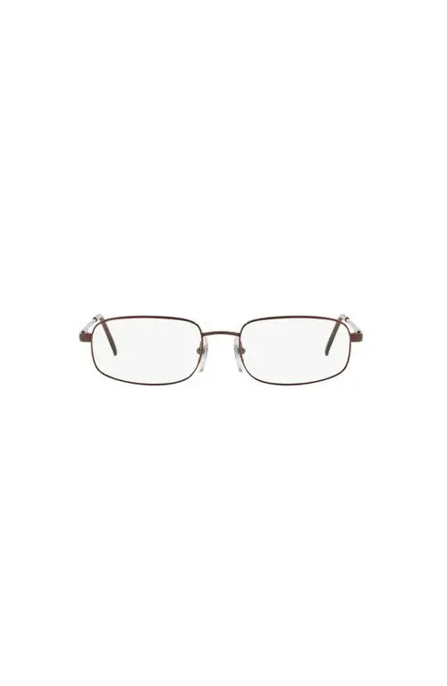 SFEROFLEX Rectangle Full Rim Metal Eyeglasses - Brown