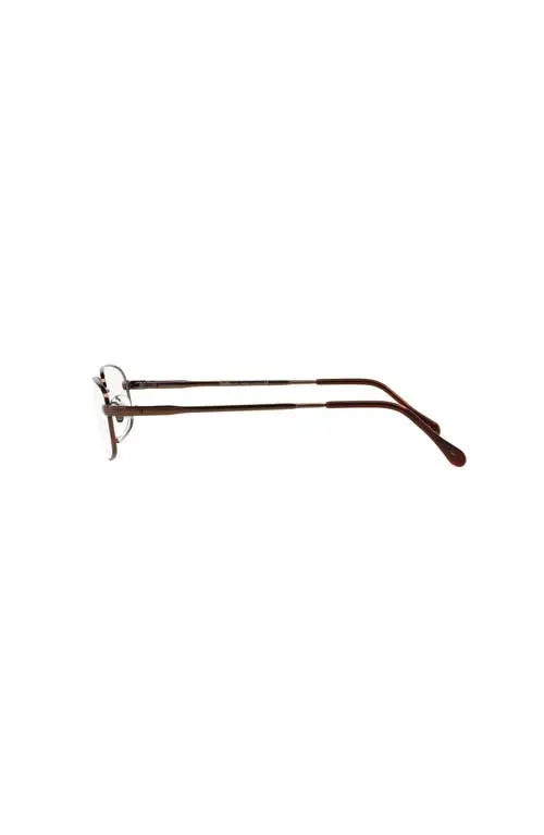 SFEROFLEX Rectangle Full Rim Metal Eyeglasses - Brown