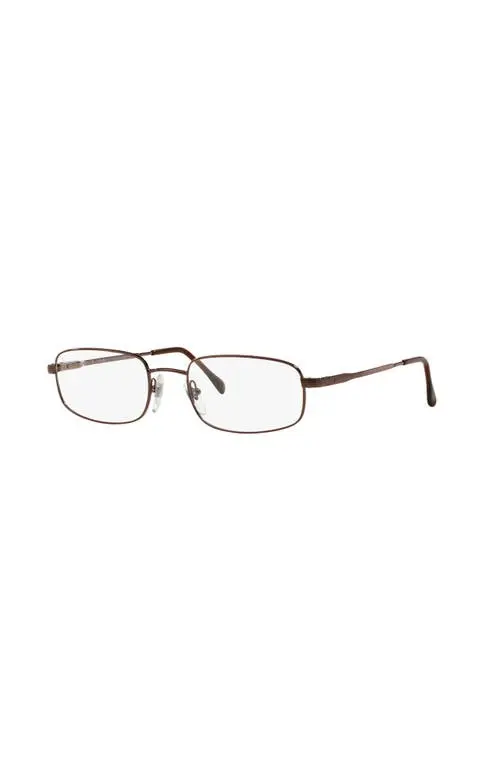 SFEROFLEX Rectangle Full Rim Metal Eyeglasses - Brown