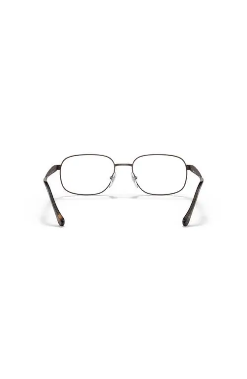 SFEROFLEX 57mm Rectangle Full Rim Eyeglasses - Black