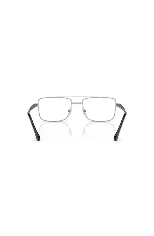 SFEROFLEX 56mm Square Full Rim Eyeglasses - Silver
