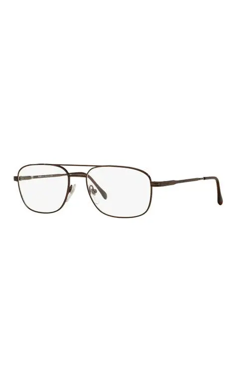 SFEROFLEX 56mm Square Full Rim Eyeglasses - Brown