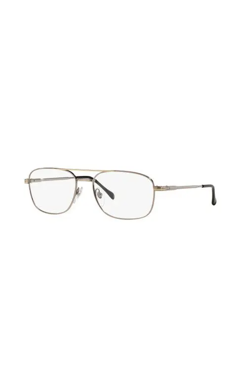 SFEROFLEX 56mm Square Full Rim Eyeglasses - Gold