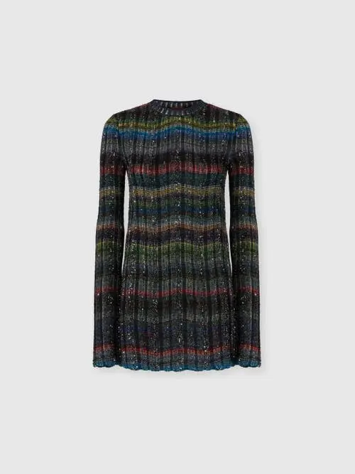 Missoni Crew Neck Sweater With Wave Pattern
