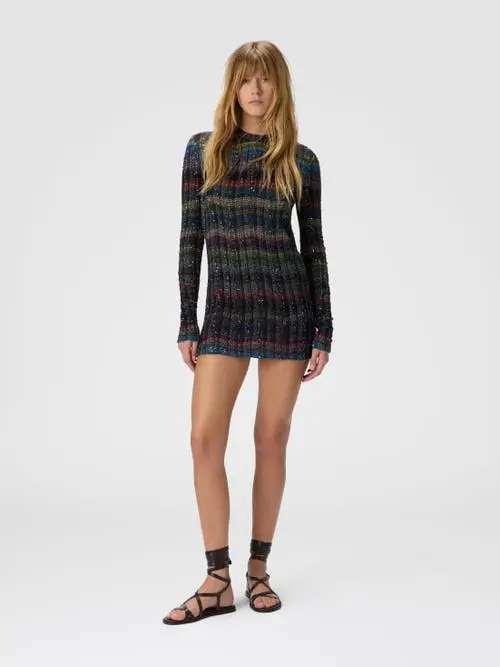 Missoni Crew Neck Sweater With Wave Pattern