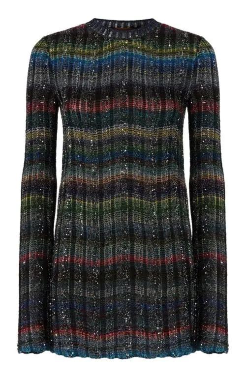 Missoni Crew Neck Sweater With Wave Pattern