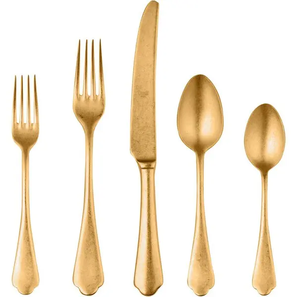 MEPRA Dolce Vita Flatware Set20 Pieces - Pewter Gold