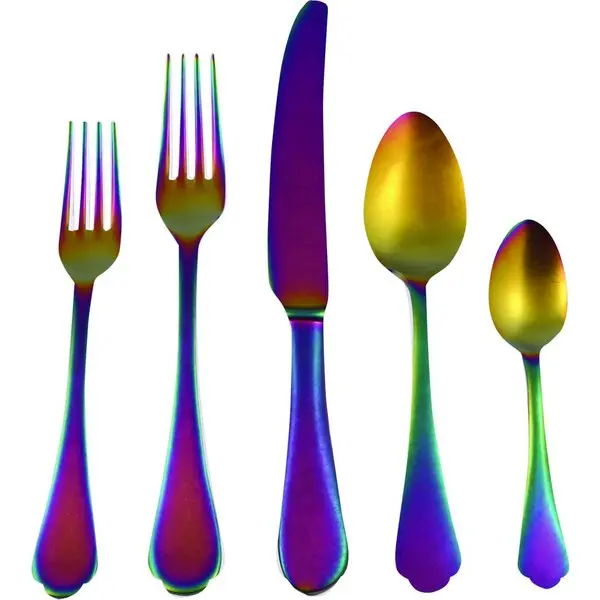 MEPRA Dolce Vita Flatware Set20 Pieces - Pewter Rainbow