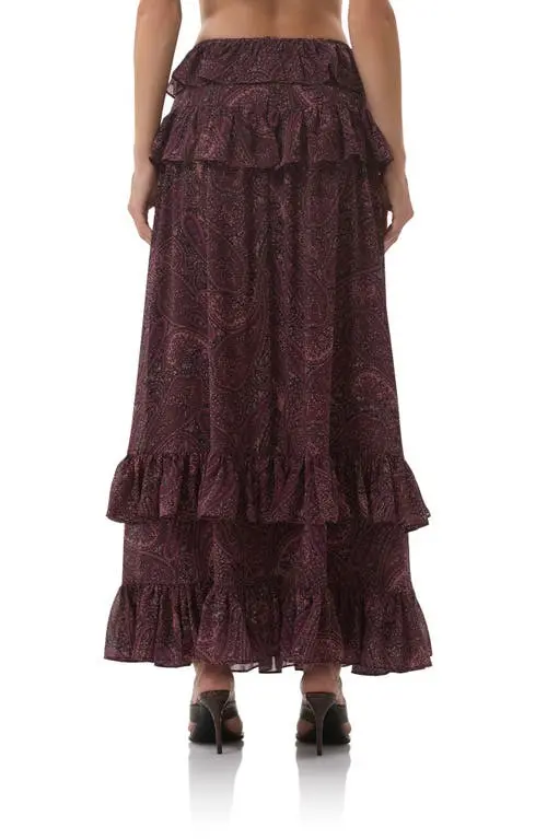 AFRM Pierre Tiered Maxi Skirt