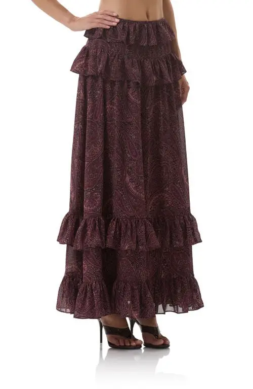 AFRM Pierre Tiered Maxi Skirt