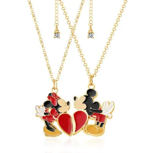 Disney Minnie And Mickey Mouse Necklace Set - Multi