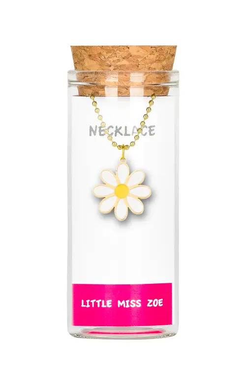 LITTLE MISS ZOE Flower Charm Necklace - White
